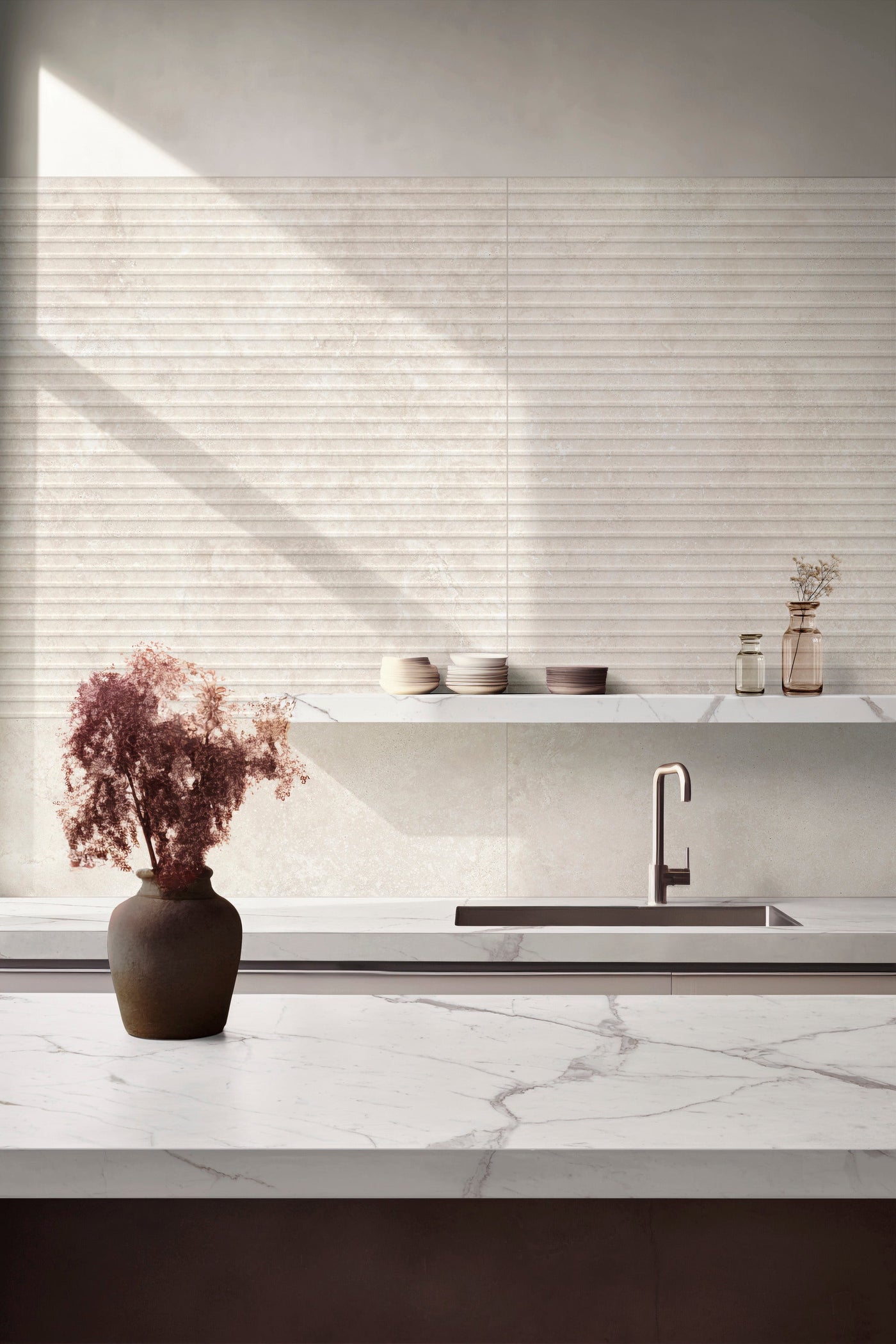 Design A Beautiful Kitchen With Textured Tiles - Elit Tile