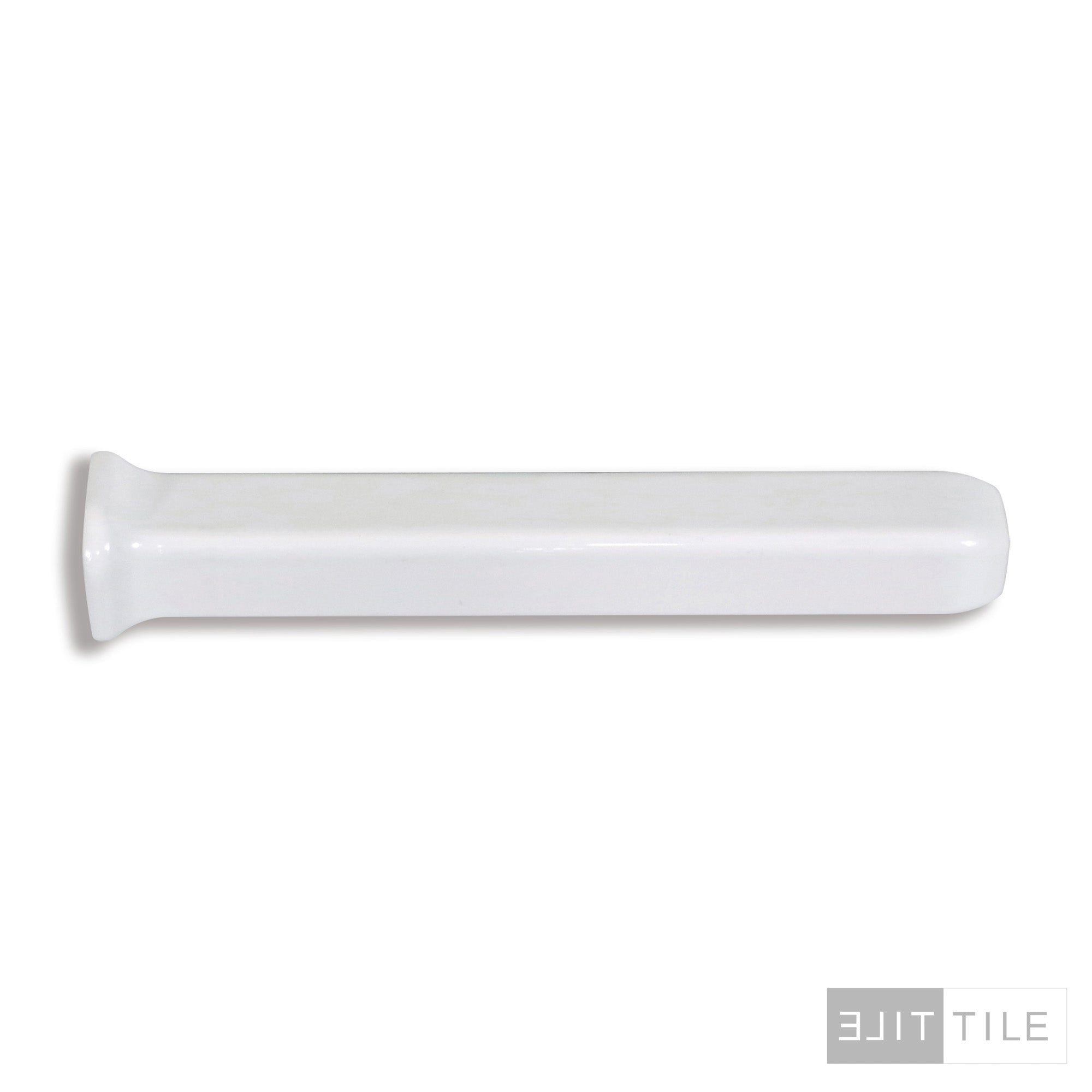 Sanitary Restaurant Cove Base Outside corner 1X6 White Glossy - Elit Tile