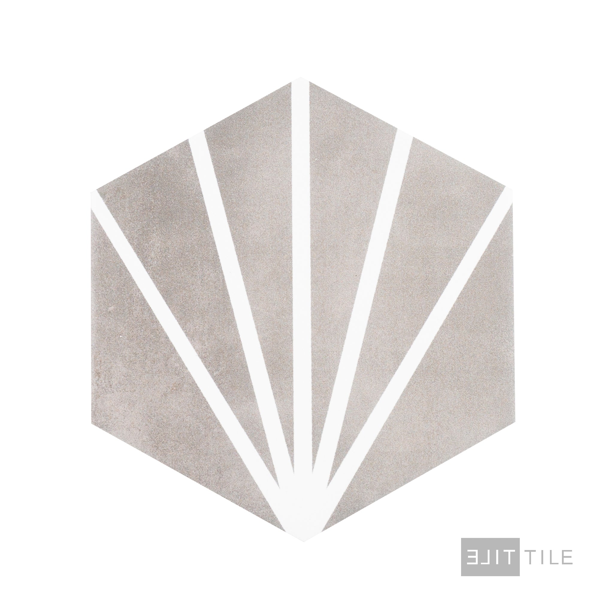 Meraki Tile 8X9 Gris Matte - Elit Tile