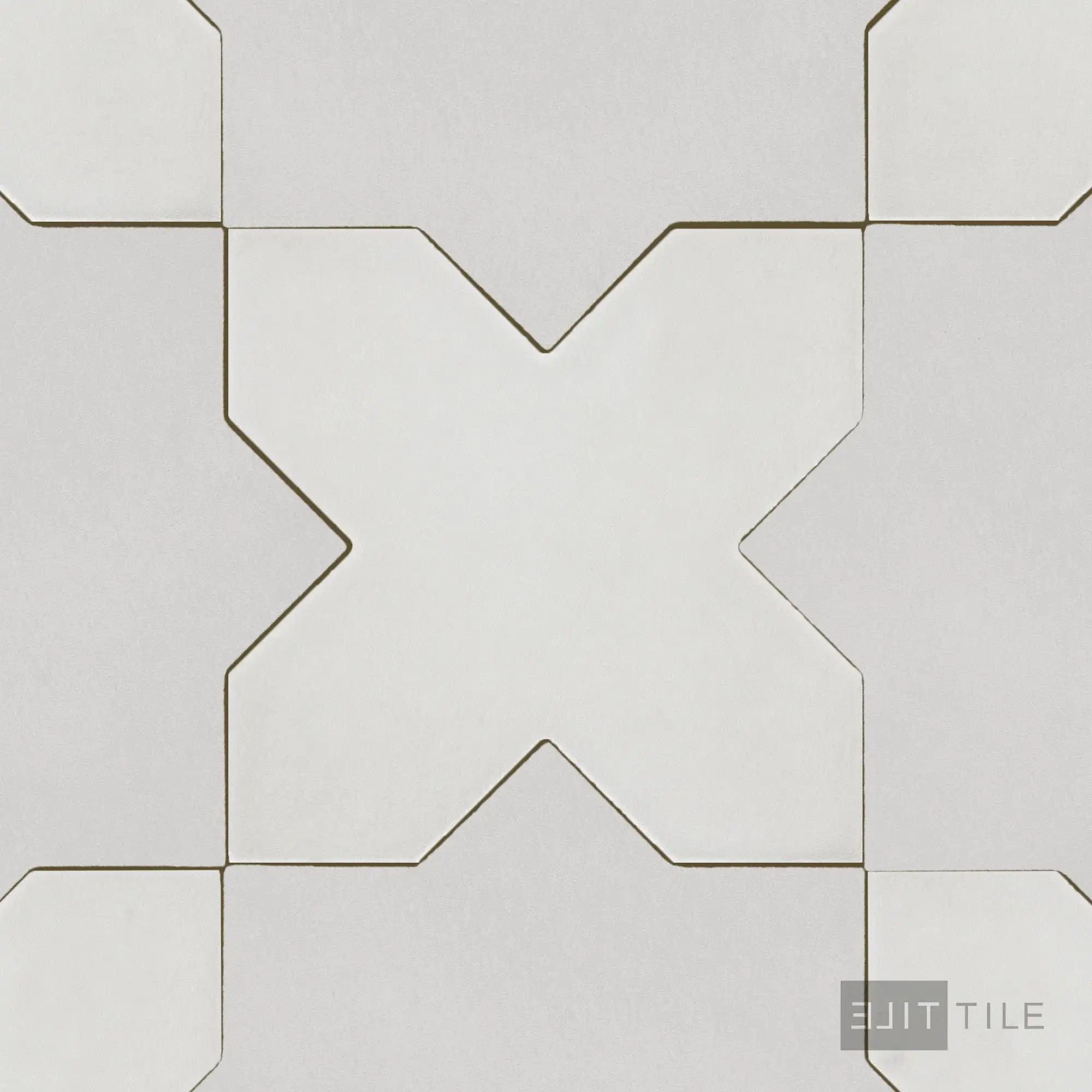 Kasbah Cross Porcelain Tile 5X5 Smoke Matte - Elit Tile