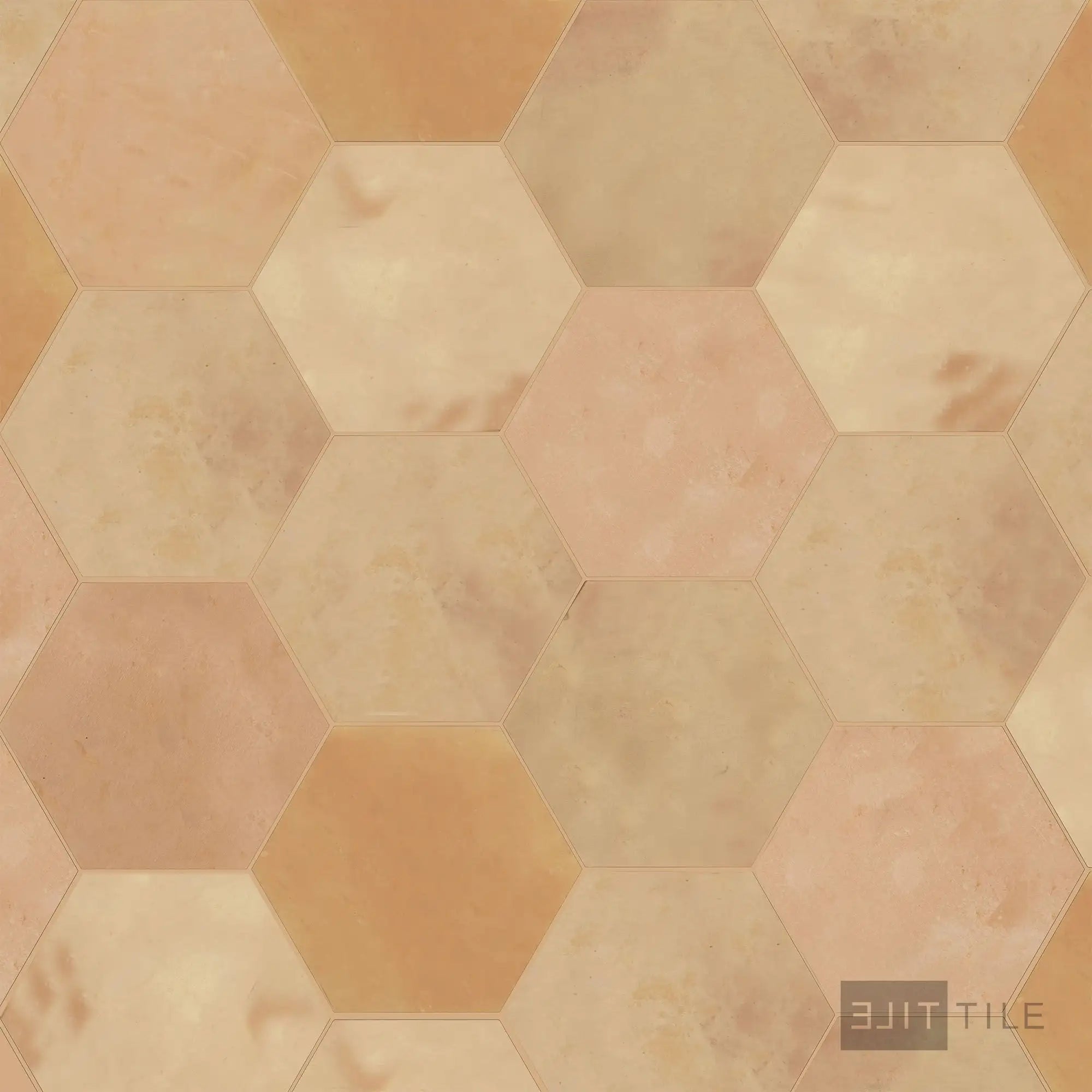Saltillo Regular Hexagon Terracotta Paver 12X12 Salmon Natural – Elit Tile