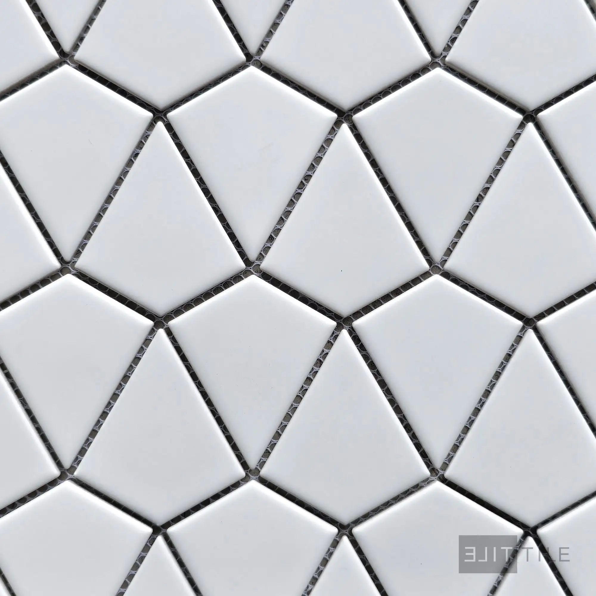 Shapes Dragonscale Porcelain Mosaic 10.6X11.93 White Matte - Elit Tile
