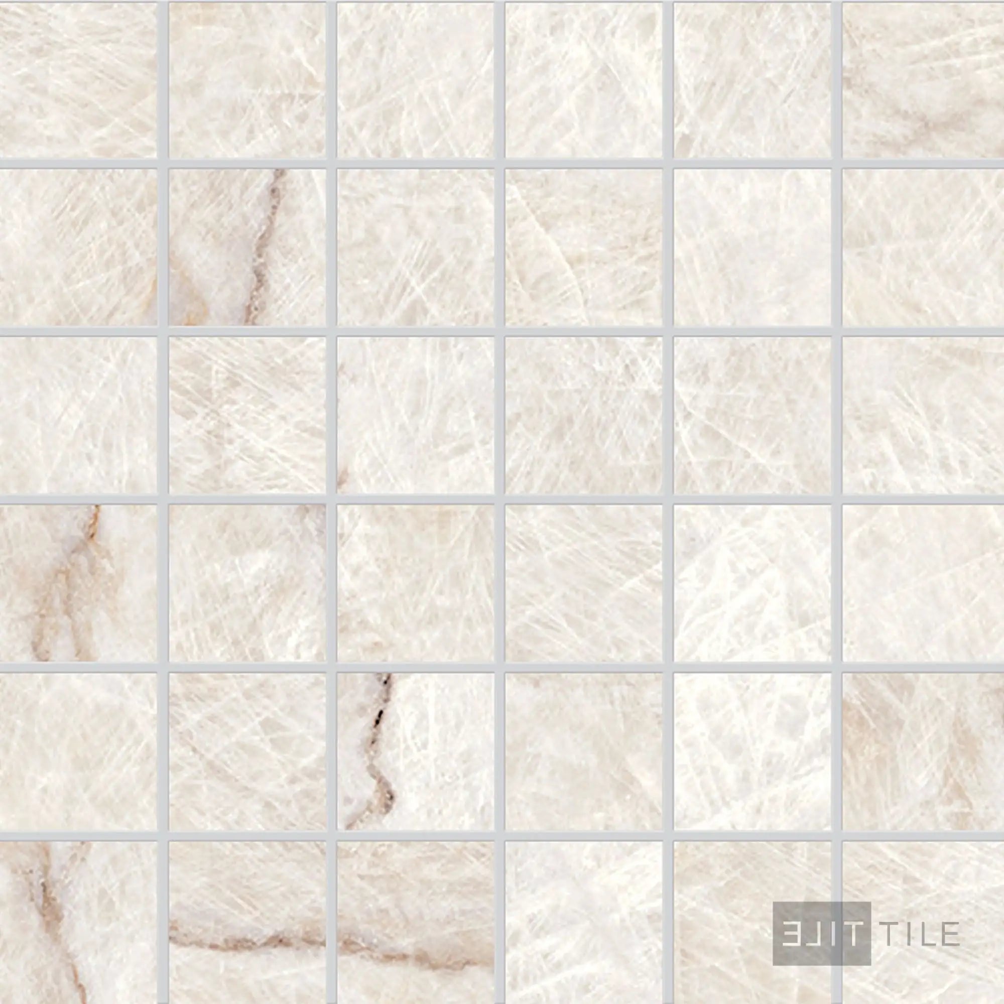 Tele Di Marmo Reloaded 2X2 Square Porcelain Mosaic 12X12 Quarzo Polish ...