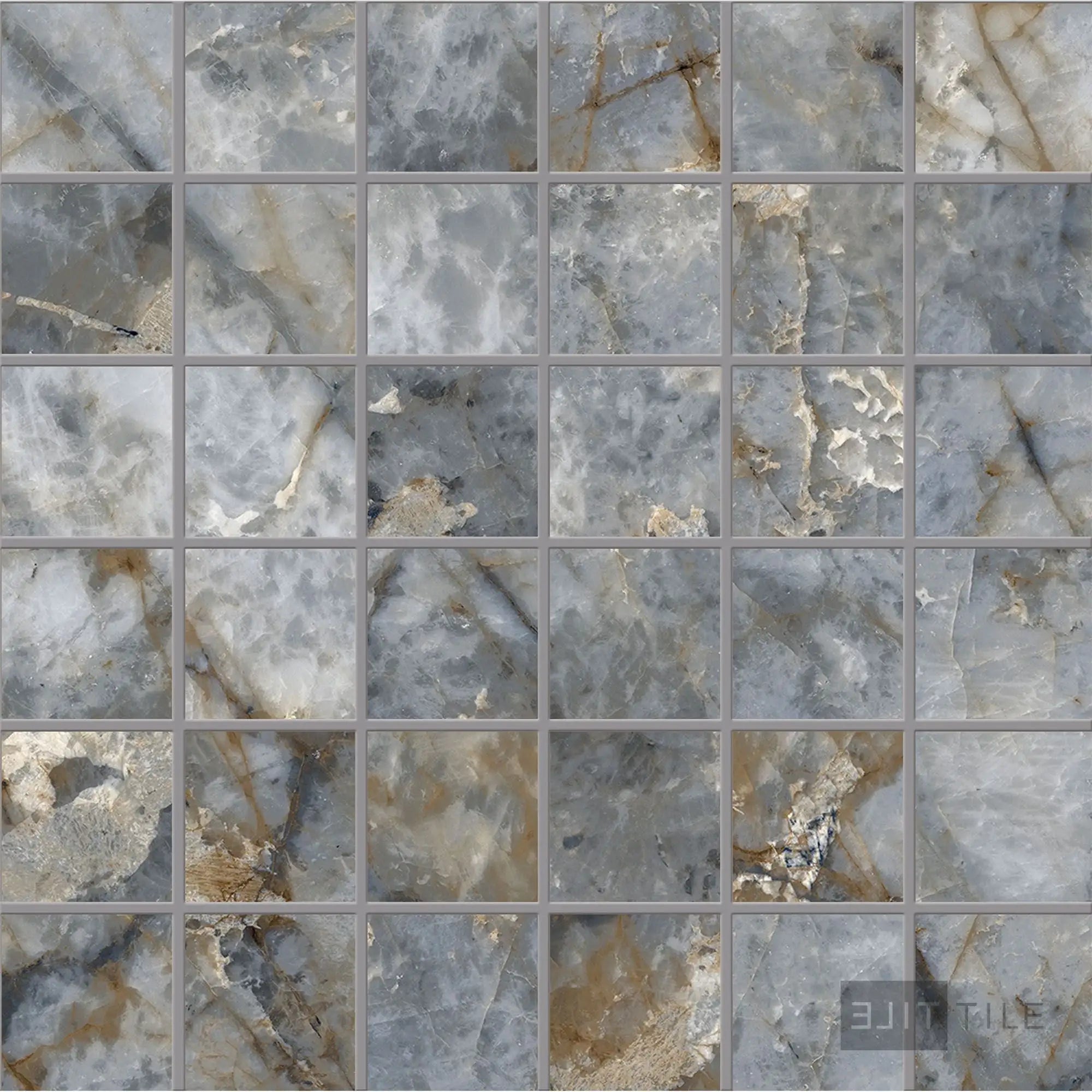 SAMPLE - Tele Di Marmo Revolution 2X2 Square Porcelain Mosaic 12X12 Pa ...