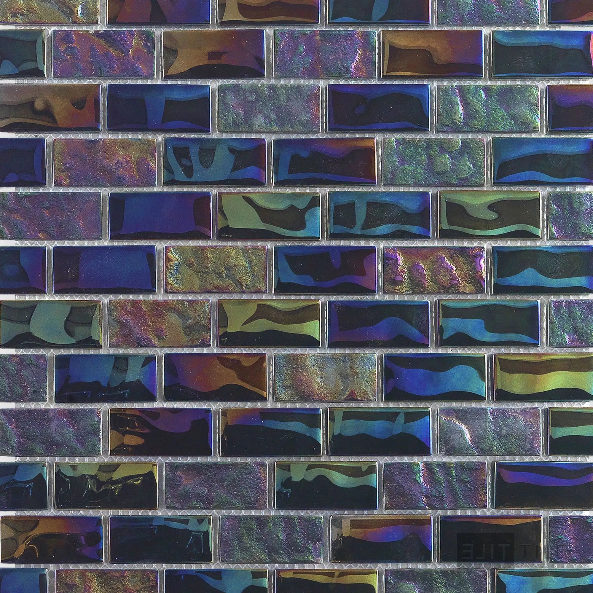 Vidrofina Iridescent 1X2 Glass Anochrome - Elit Tile