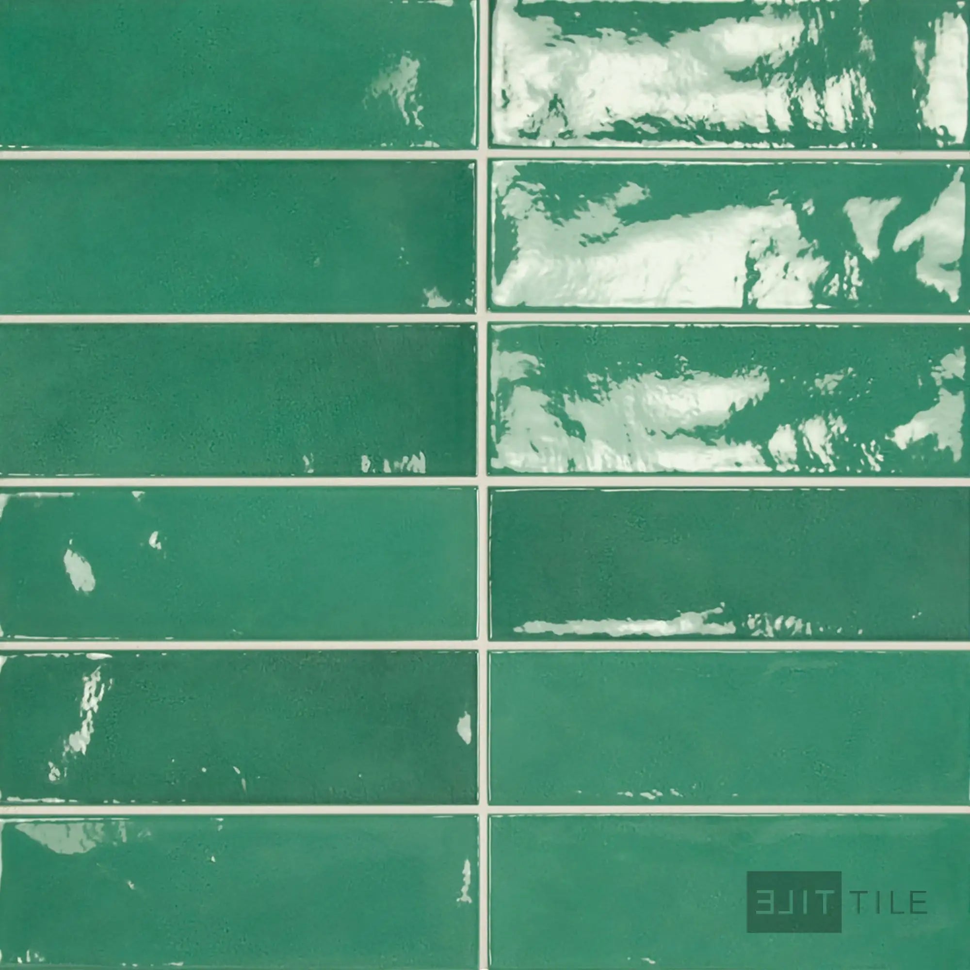 Village Ceramic Field Tile 2.5X8 Emerald Green Glossy – Elit Tile