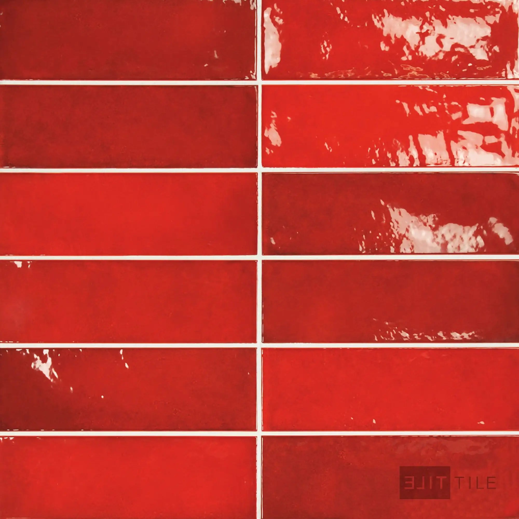 Village Ceramic Field Tile 2.5X8 Volcanic Red Glossy – Elit Tile