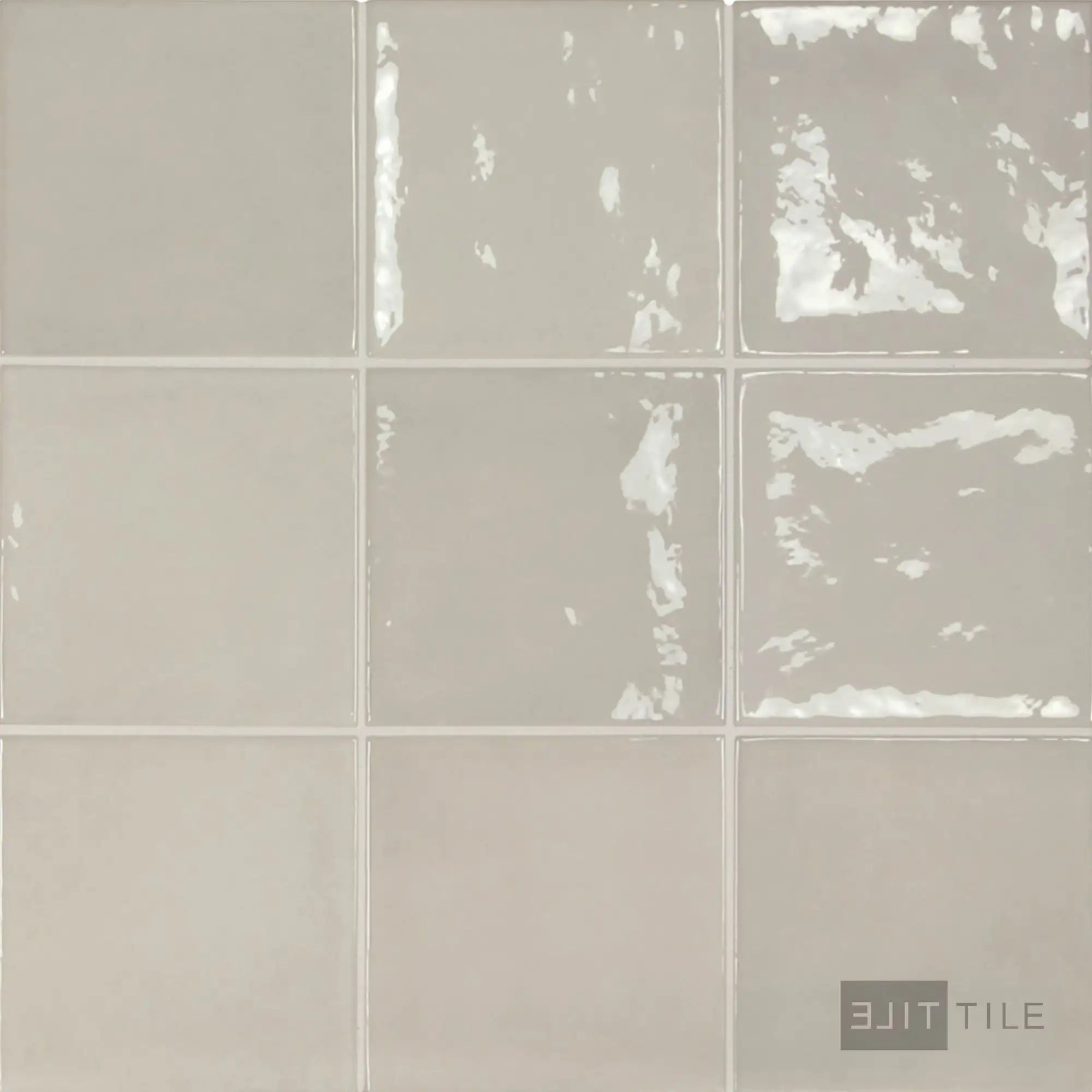 Village Ceramic Field Tile 5X5 Silver Mist Glossy - Elit Tile