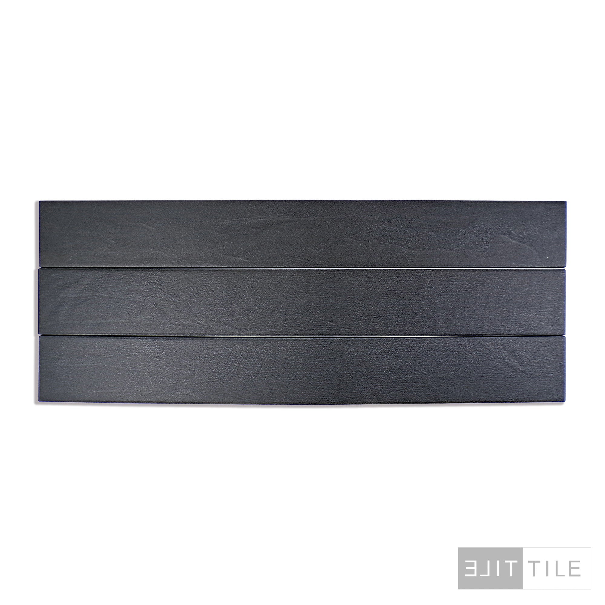 Allora Porcelain Tile 3X24 Black Matte - Elit Tile
