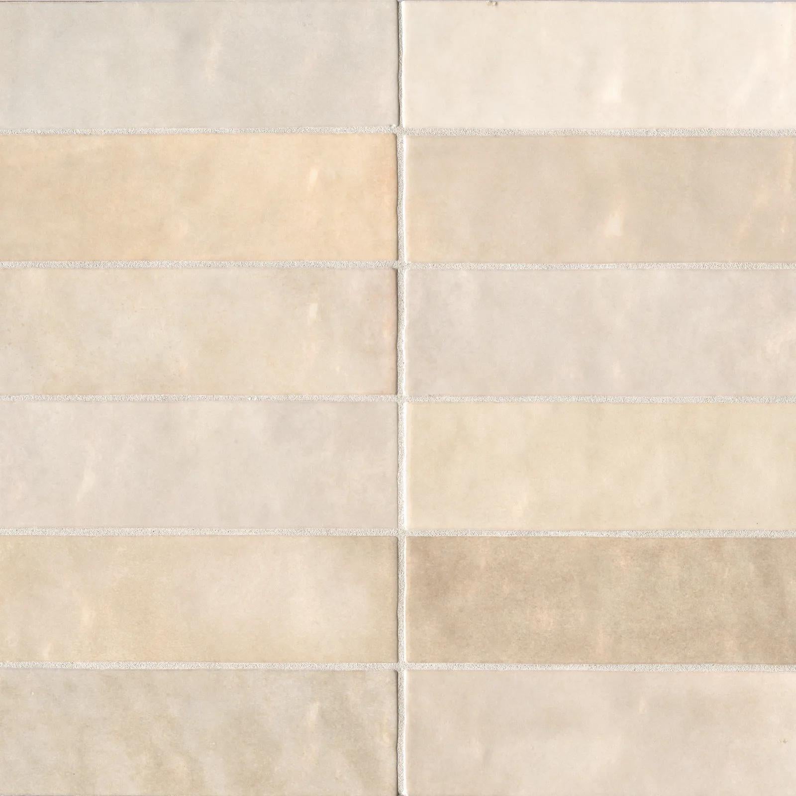 Cloe Glazed Ceramic Field Tile 2-1/2X8 Crème Gloss - Elit Tile