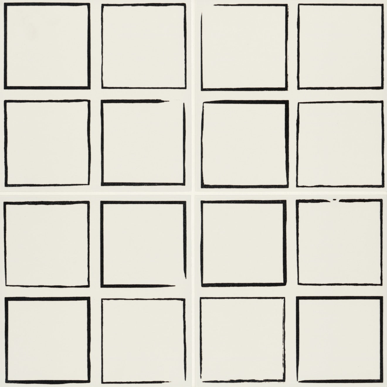 Rothko Glazed Ceramic Decorative Field Tile 9X9 Square Sketch Matte ...