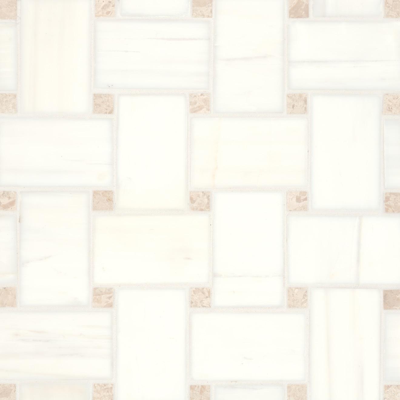 Jumbo Basketweave Mosaic Honed 11.22X11.22X3/8 Dolomite W/ White Sand ...