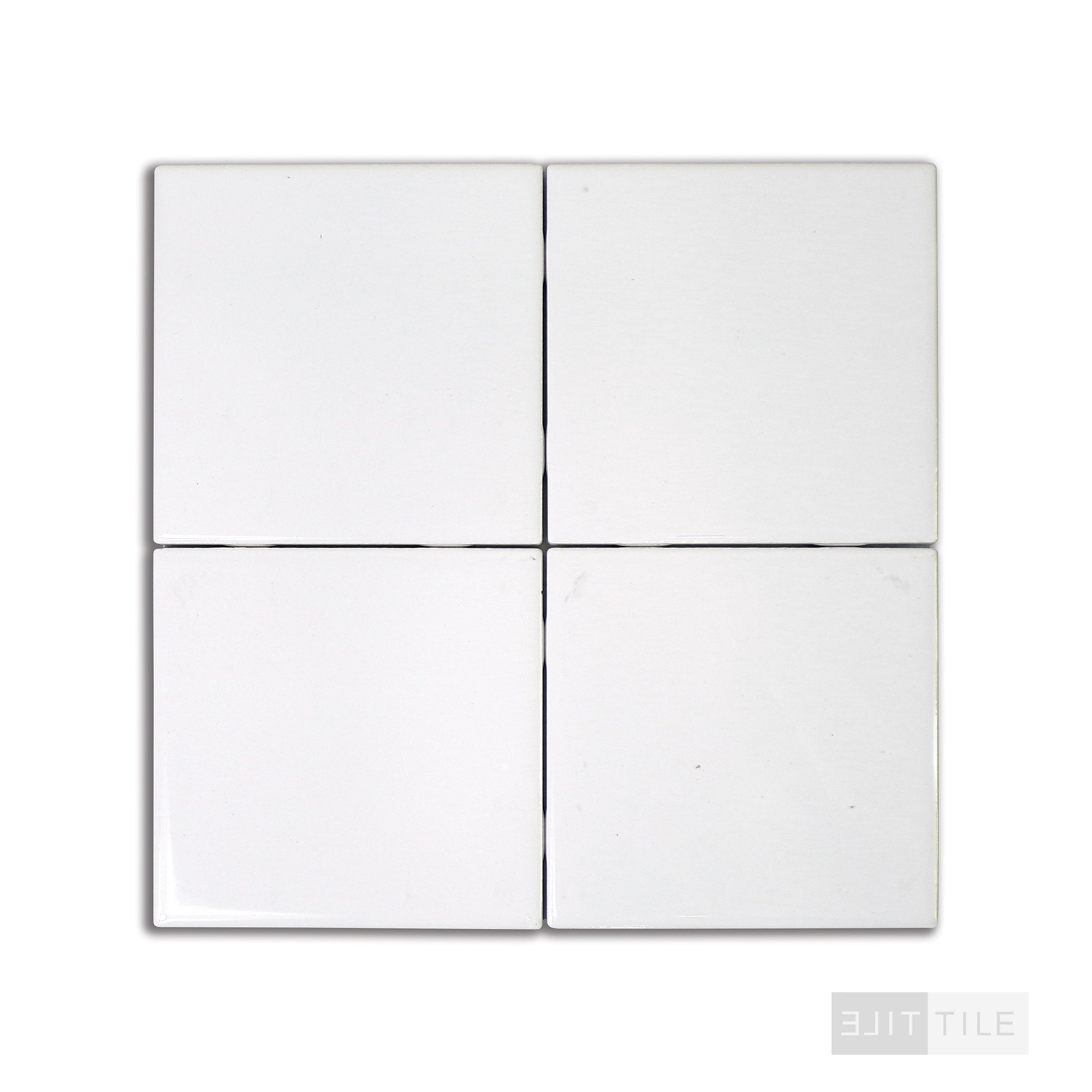 Color Wheel Classic Ceramic Tile 4-1/4X4-1/4 0190 Arctic White Glossy ...