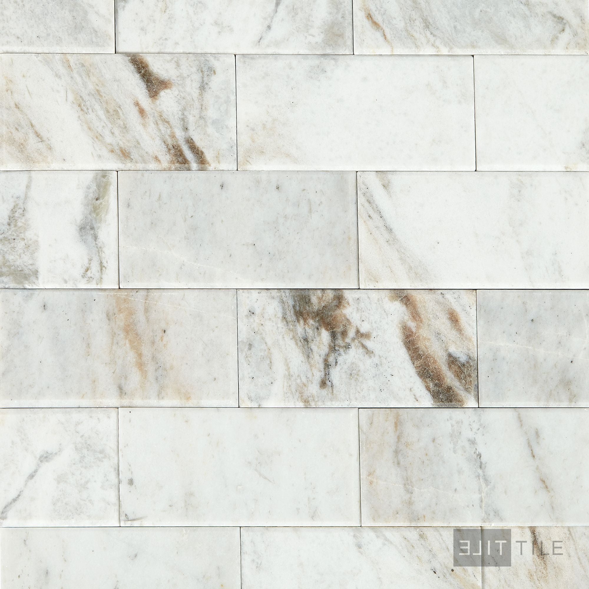 Simplystick Mosaix 2X4 Natural Stone Mosaic 12X12 Daphne White Honed ...