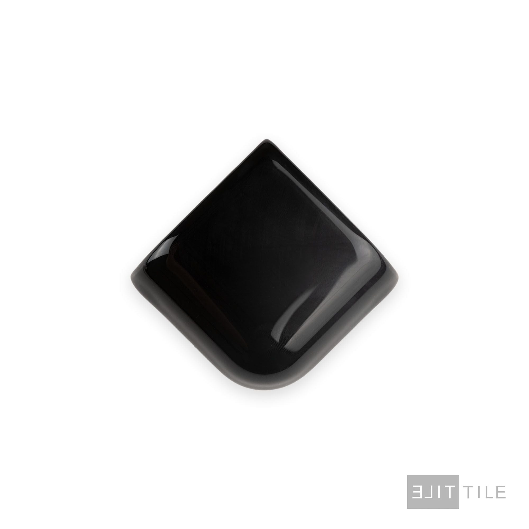 Color Wheel Classic Ceramic Radius Bullnose Corner 2X2 K111 Black Glos ...