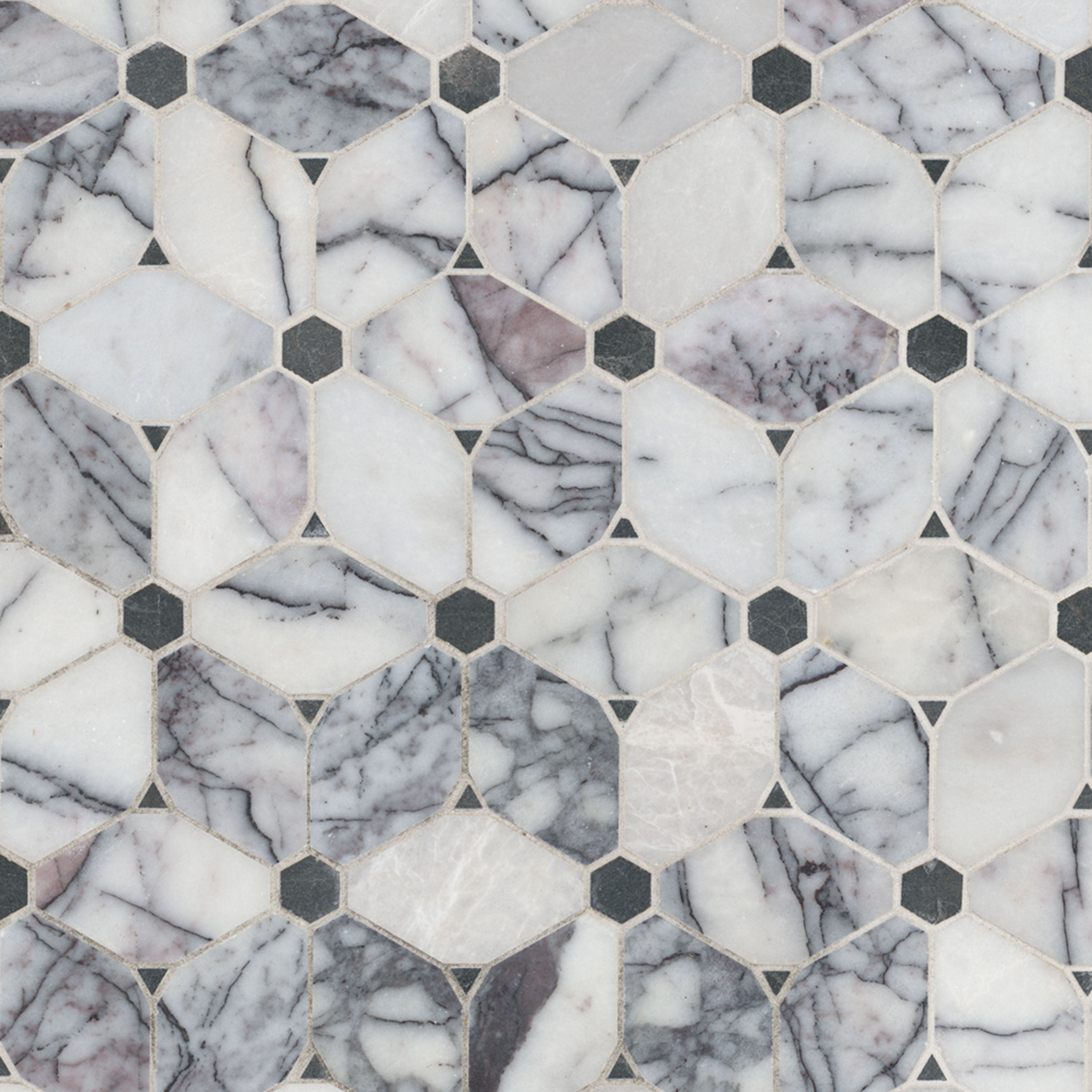 SAMPLE - Cecily Lilac Mosaic Polished - Elit Tile