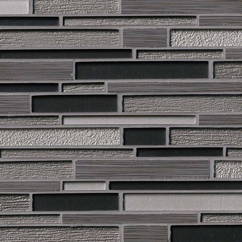 SAMPLE - Metro Gris Blend Interlocking Pattern Mosiac - Elit Tile