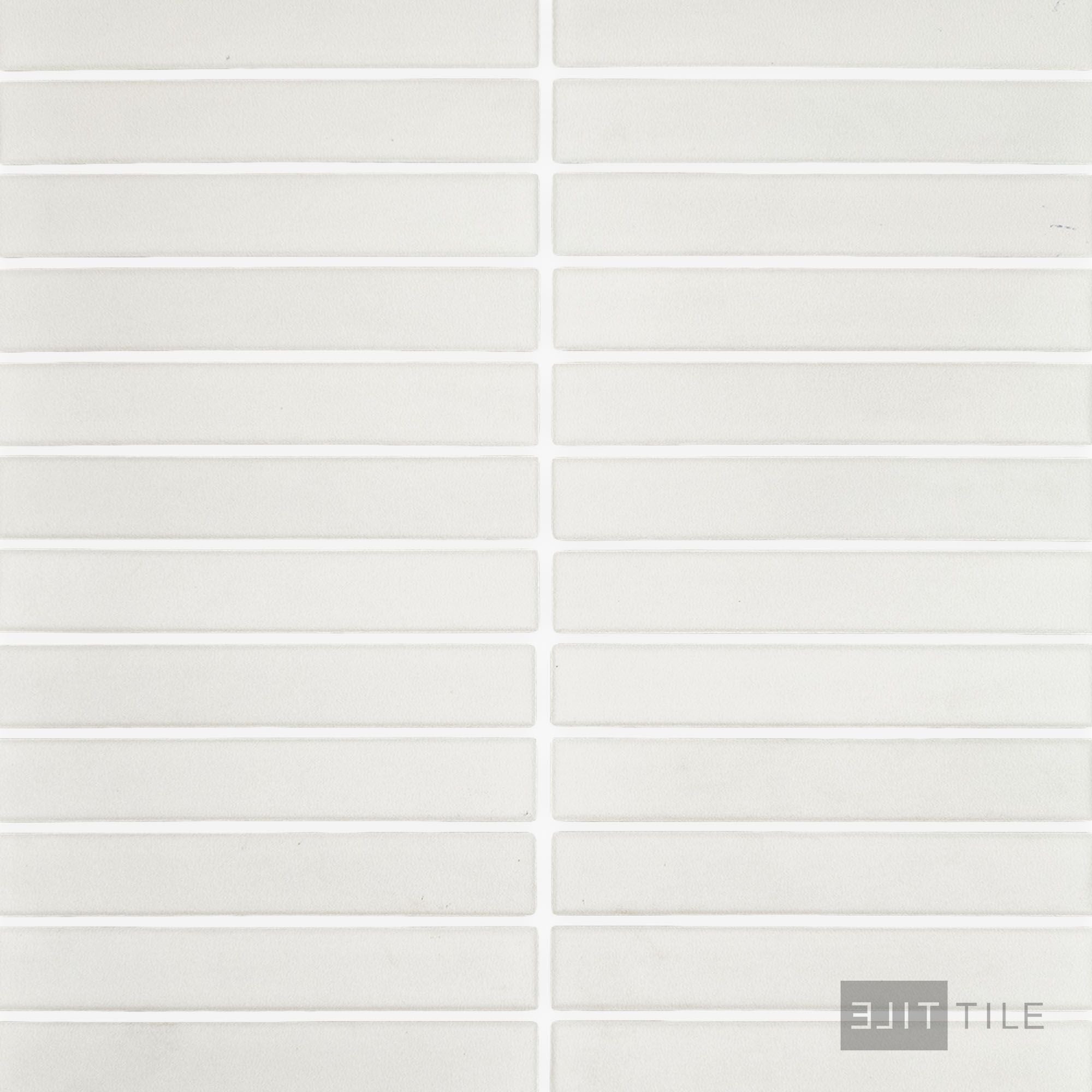 Passaggi 1X6 Grid Mosaic 12X12 White Matte – Elit Tile
