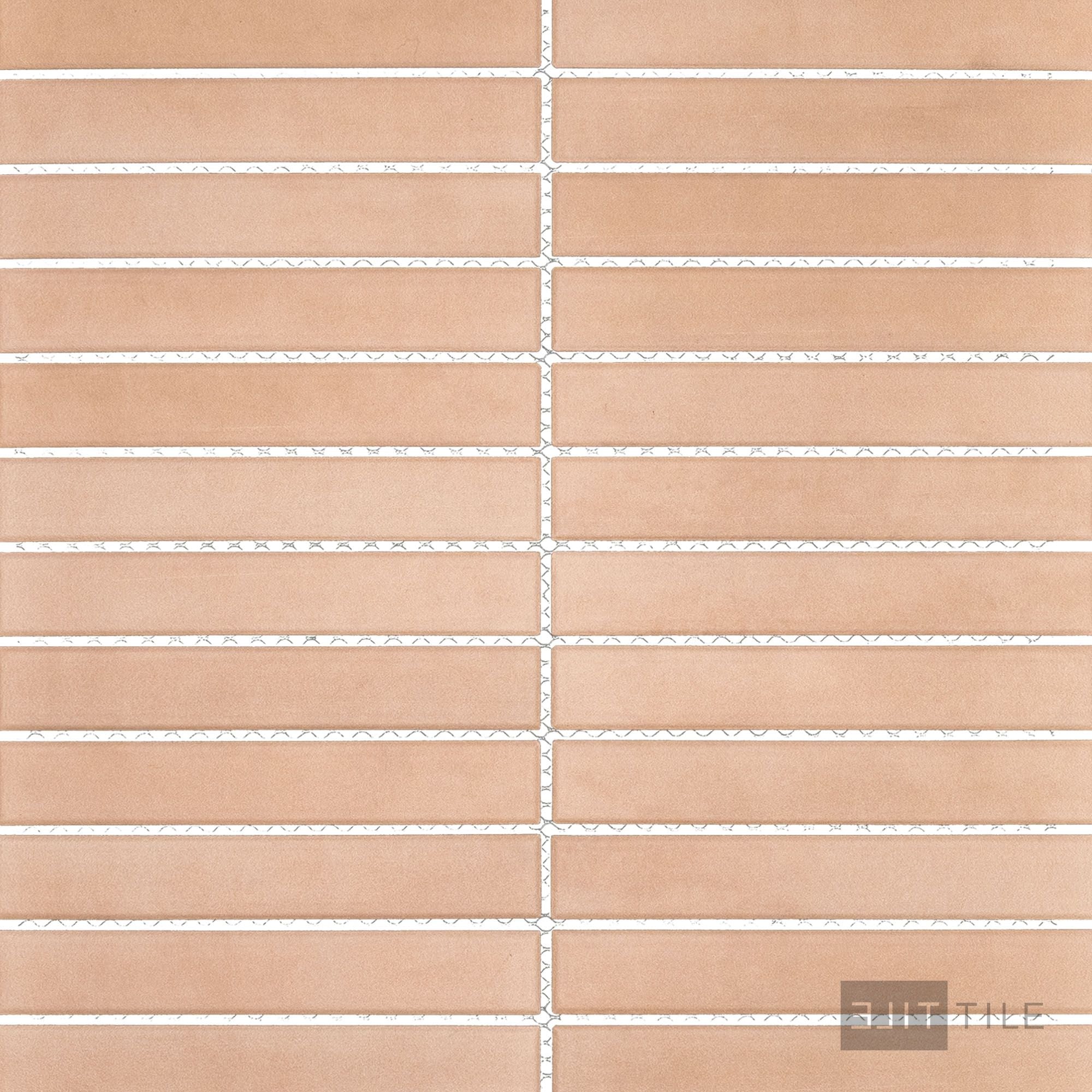 Passaggi 1X6 Grid Mosaic 12X12 Blush Matte - Elit Tile