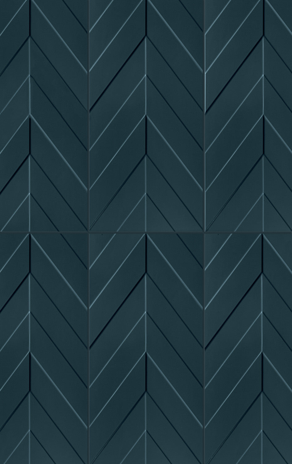 SAMPLE - 4D Chevron 16X32 Deep Blue Matte – Elit Tile