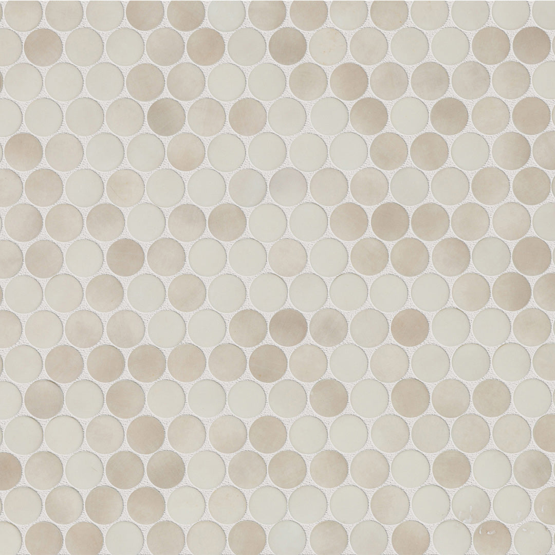 Emersyn Lane Circle Mosaic 12X12 Fawn Fibre Matte – Elit Tile