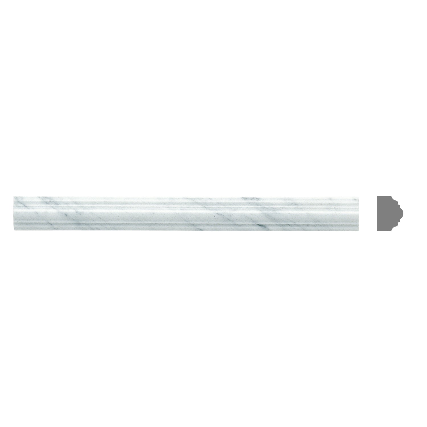 Tribeca Trim 1X12 Classic White Honed - Elit Tile