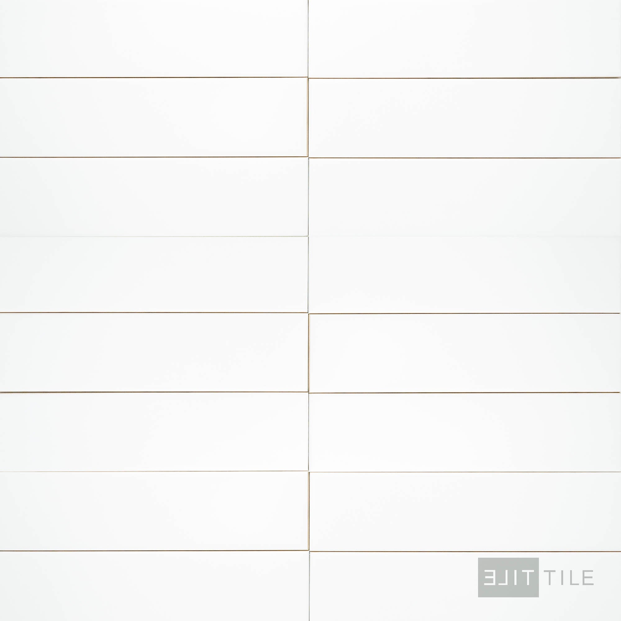 Color Collection Ceramic Tile 3X12 U281 Ice White Matte - Elit Tile