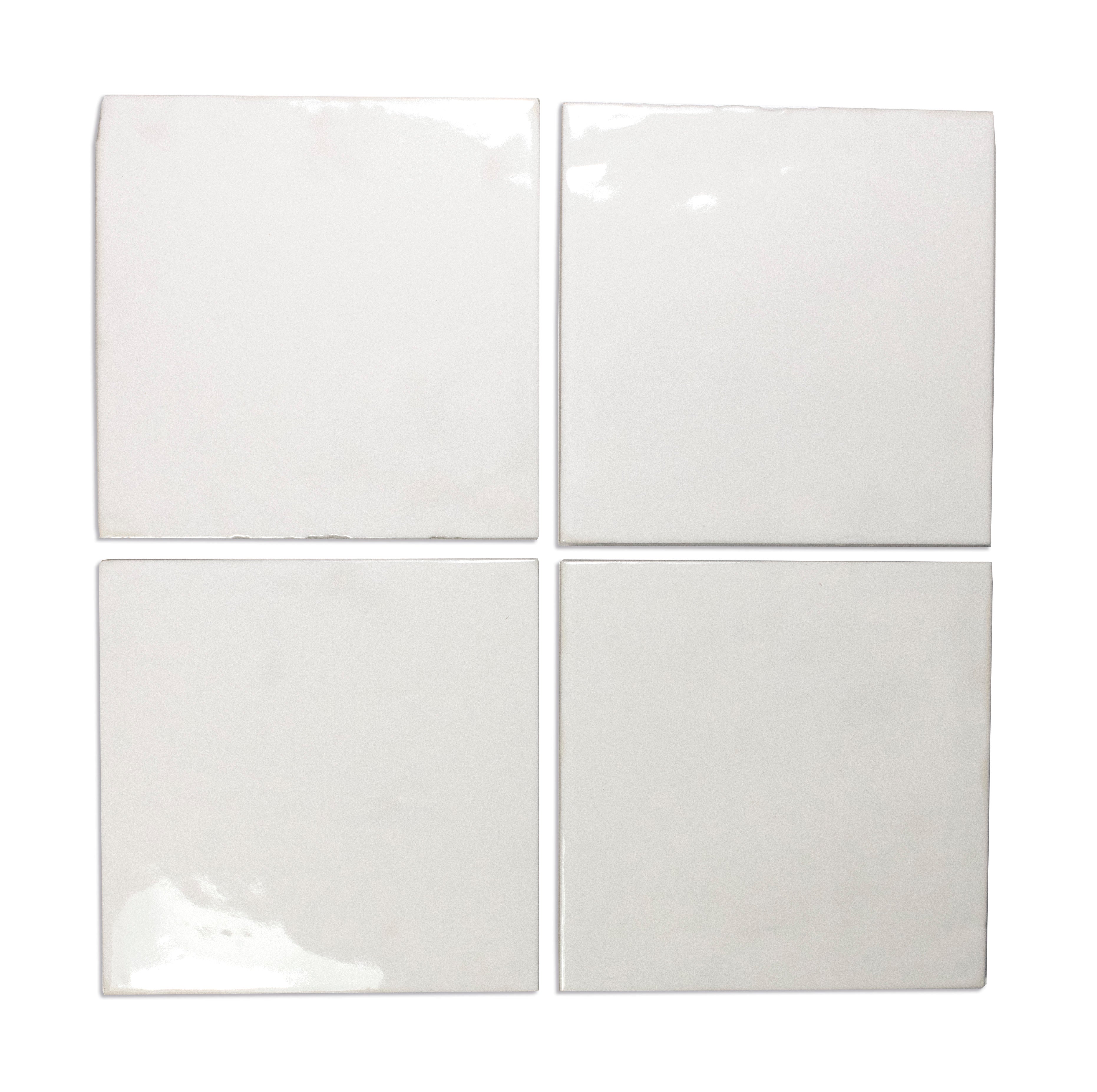 Bejmat Glossy 6X6 White - Elit Tile