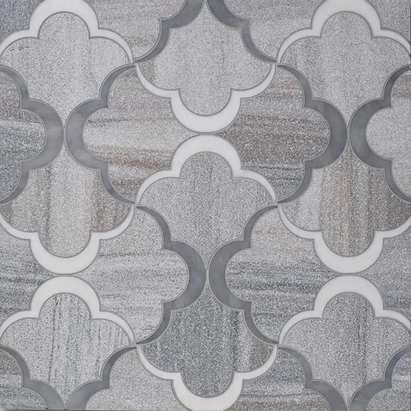 Allure Light Nuage Mosaic 8-5/8X17.25 Snow White Allure Skyline Multi ...