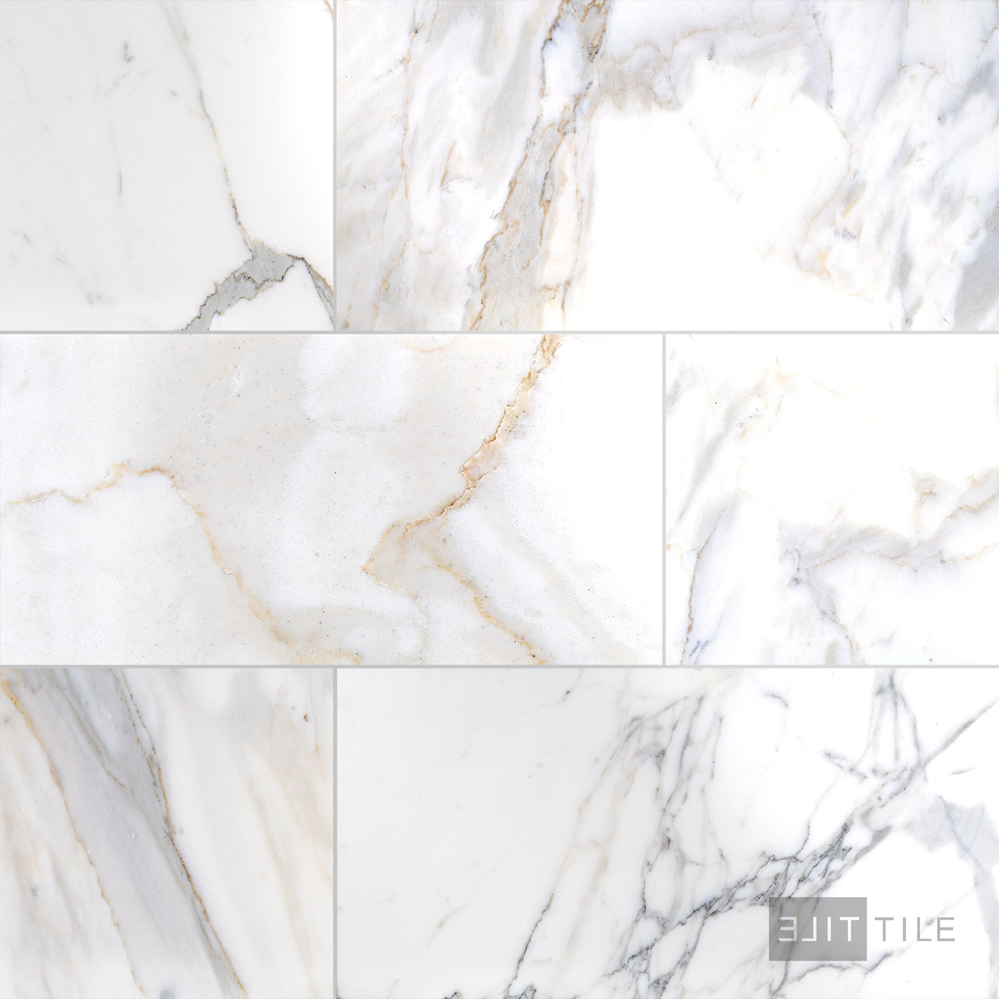 Calacatta Gold Marble 12X24 Polished - Elit Tile