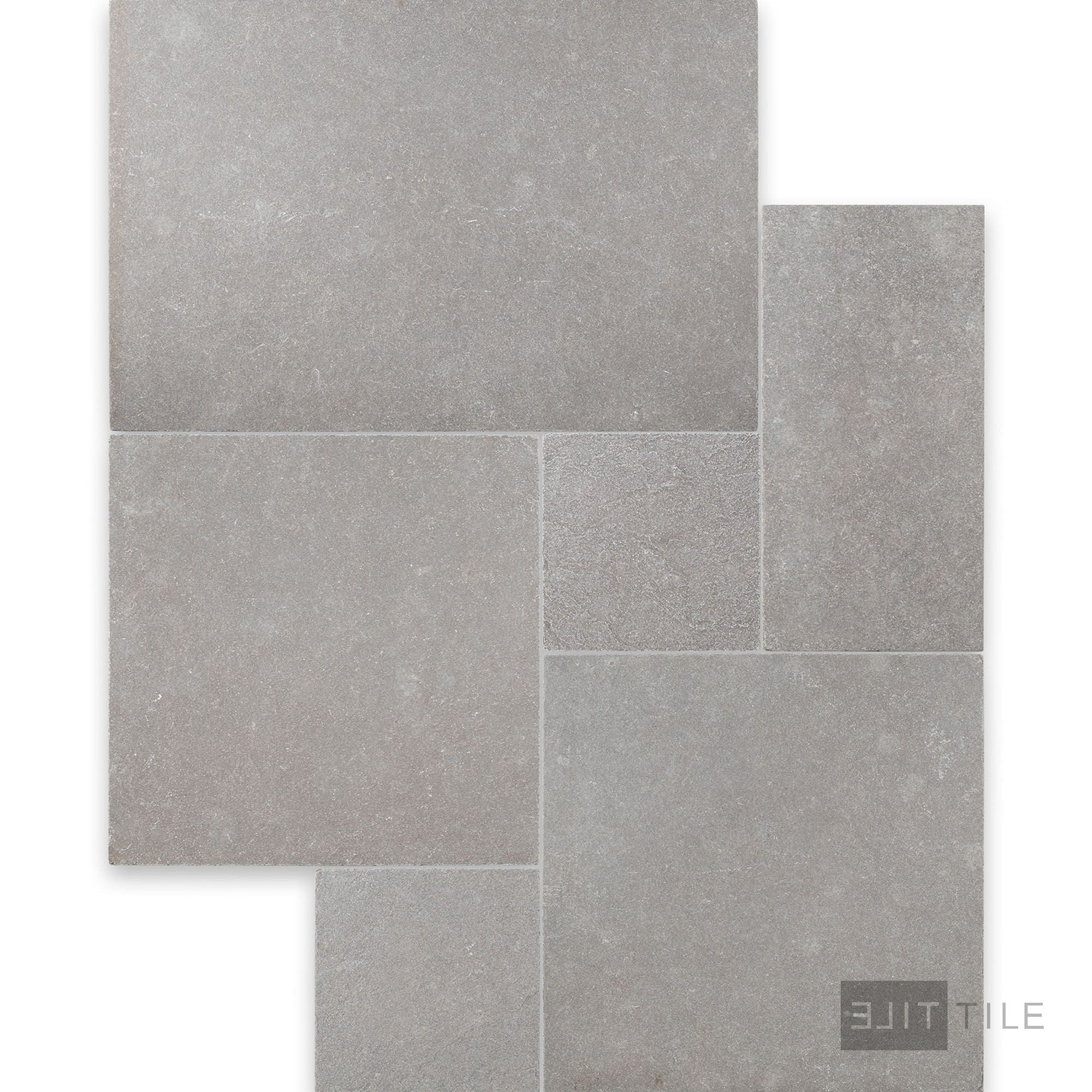 Limestone Purbeck Grey Versailles Pattern Distressed Paver – Elit Tile