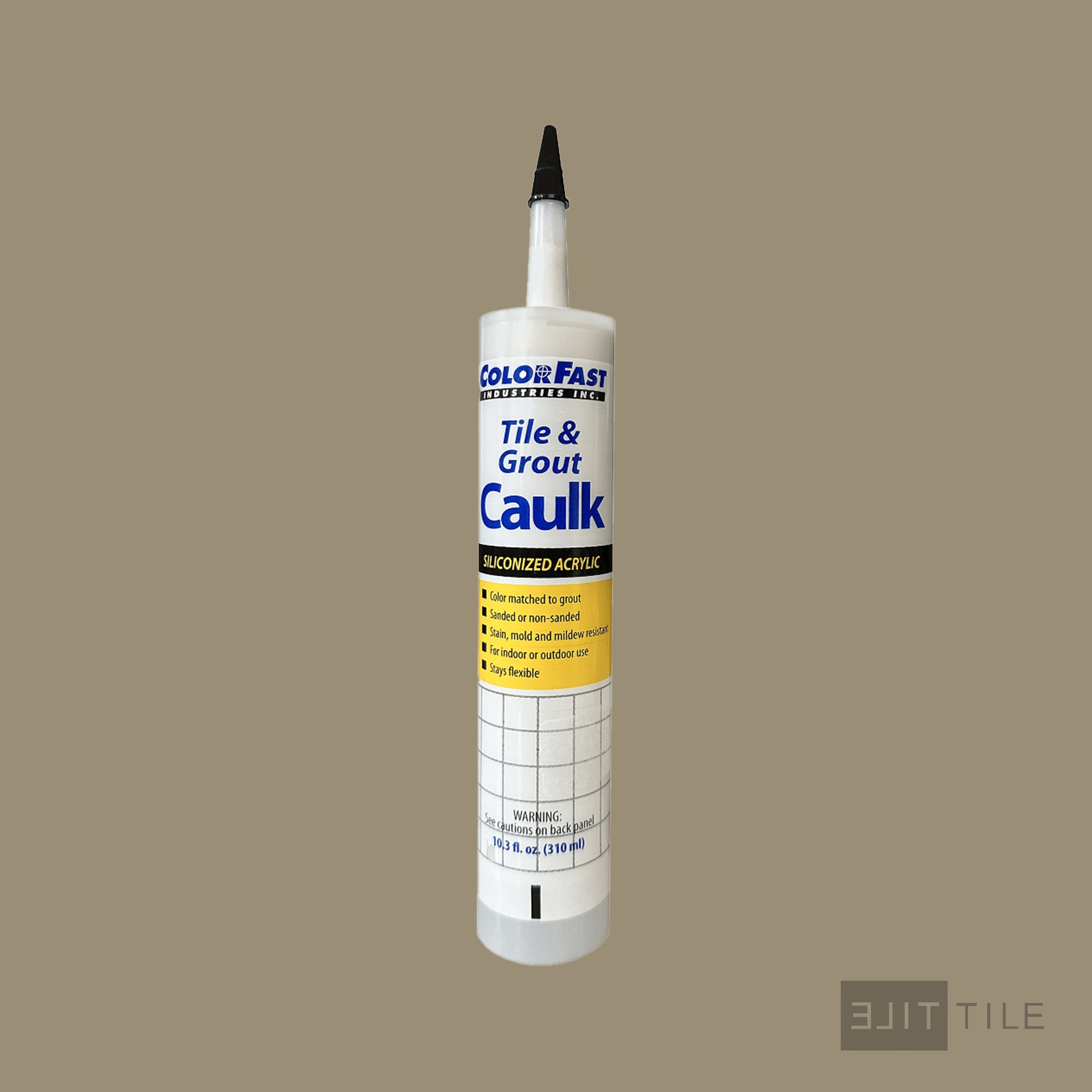 ColorFast Caulk 10.3 Oz 145 Light Smoke Non Sanded - Elit Tile