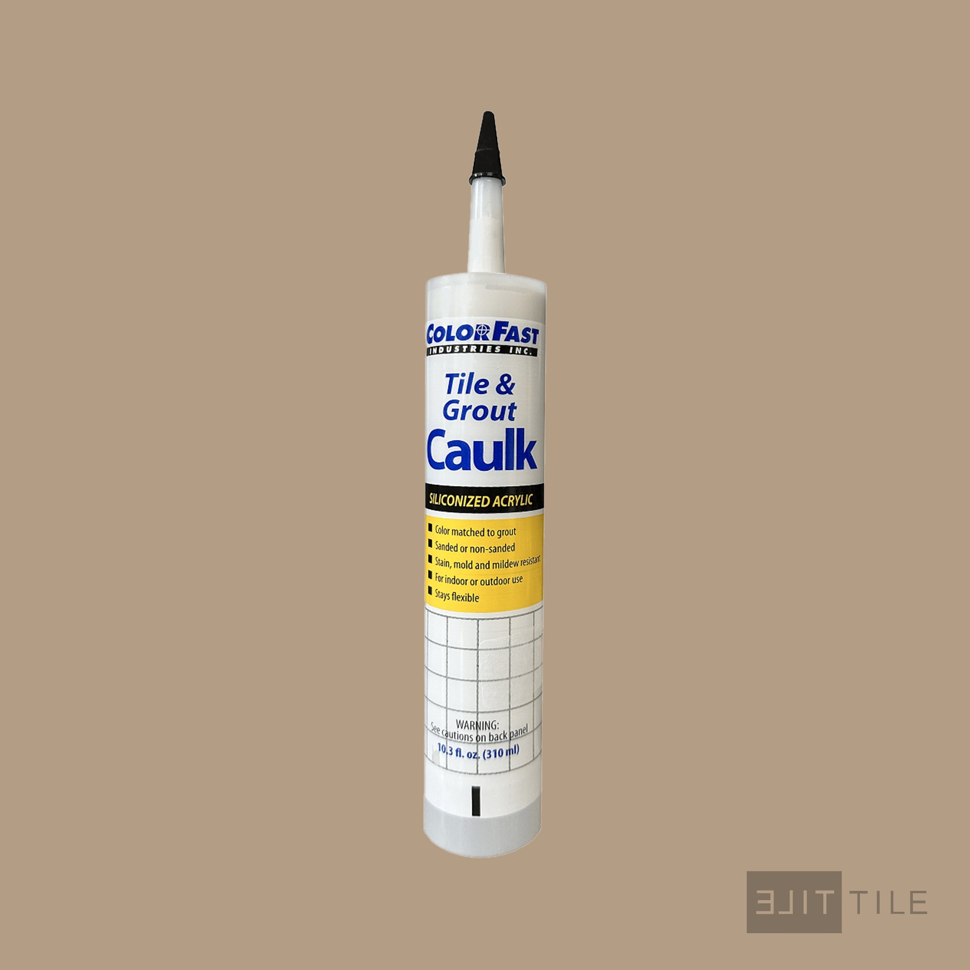 ColorFast Caulk 10.3 Oz 380 Haystack Non Sanded - Elit Tile