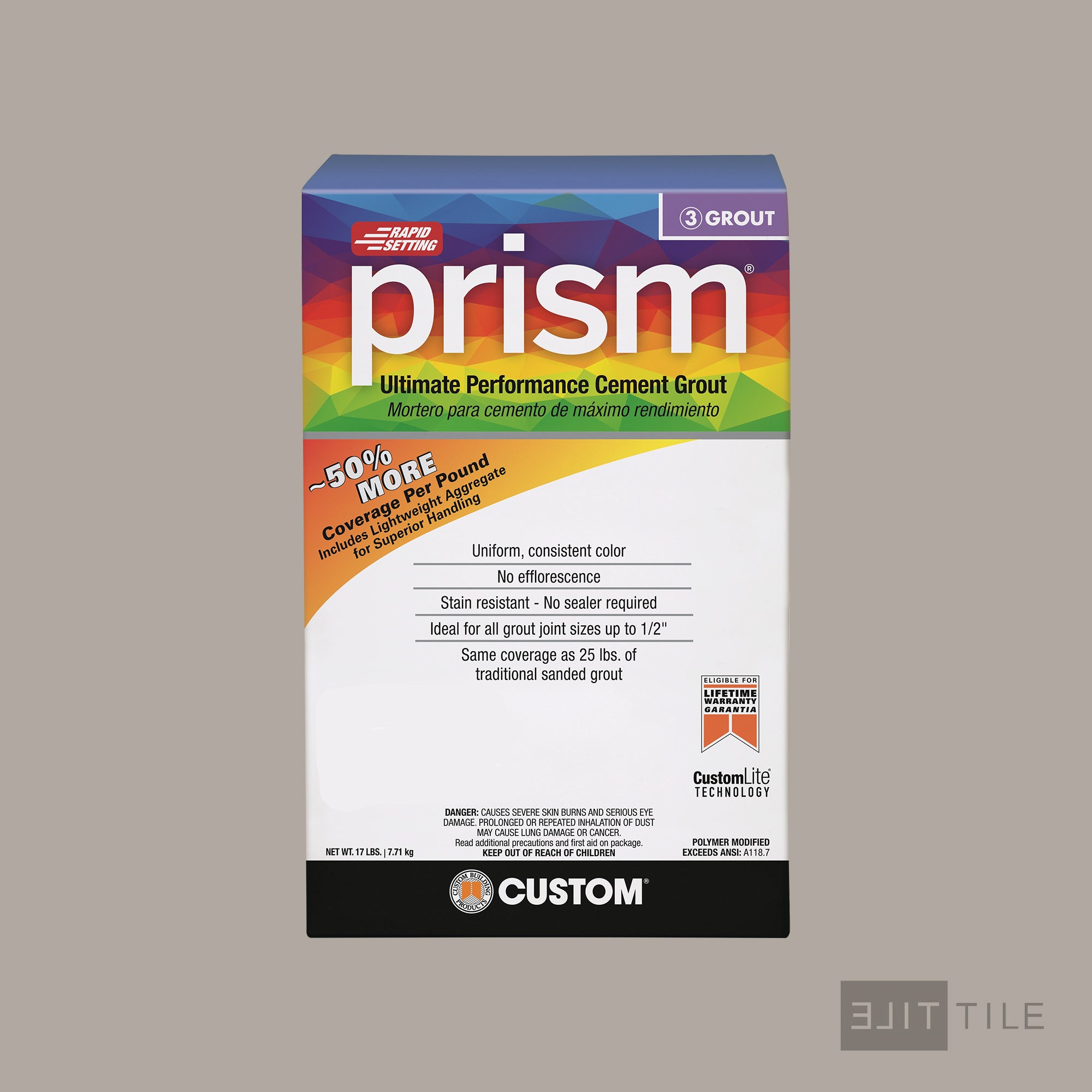 Prism Ultimate Performance Cement Grout 17 Lb. Bx #542 Graystone - Elit ...