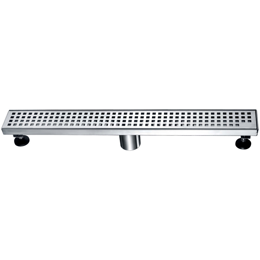 Brisbane River Linear Drain 14 Gauge Polish Satin 24"Lx3-1/8"W – Elit Tile